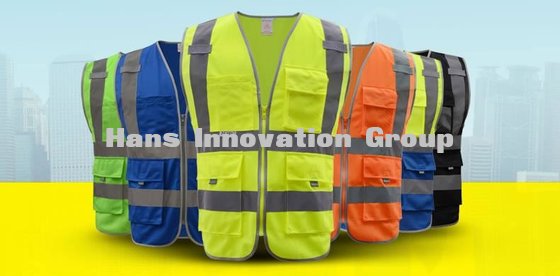 High visibility workwear safety vest with pockets reflective vest supplier