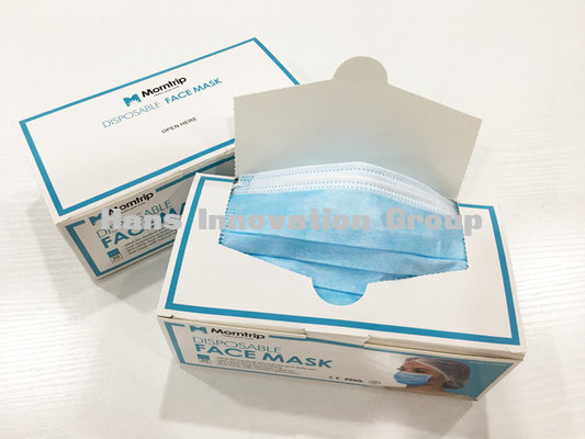 Blue Earloop Pleated 3 Ply Medical Procedure Disposable Surgical Mask supplier