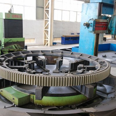 Large diameter casting steel ring gear for ball mill/rotary kiln