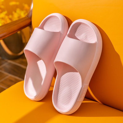 2021 New solid color sandals wholesale summer couples home bathing non-slip soft bottom simple slippers