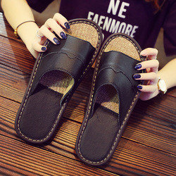 Breathable Waterproof  Men Cozy Slippers Indoor Linen Summer Non Slip