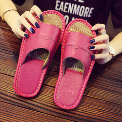 Breathable Waterproof  Men Cozy Slippers Indoor Linen Summer Non Slip