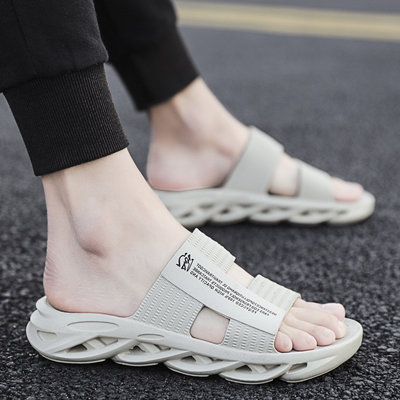 Soft Men Slippers Printing Slide Flat Non Slip  Lightweight Men Slippers