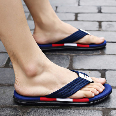 Soft Sole Men Cozy Slippers Outdoor Non Slip With Eva Rubber Breathable