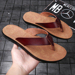 Wholesale 2022 new design summer beach sandals men cork sole solid color flip flop Men slippers in stock