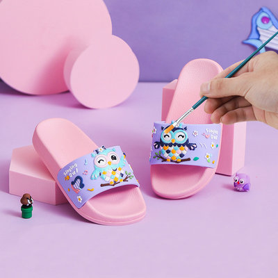 Cheerful Painting Children Slipper Shoes Summer Cozy  Non Slip