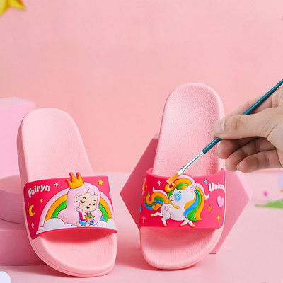 Cheerful Painting Children Slipper Shoes Summer Cozy  Non Slip