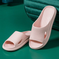 Best price wholesale fashion home slippers Men solid color indoor thick bottom non-slip couple summer sandals women