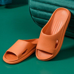 Best price wholesale fashion home slippers Men solid color indoor thick bottom non-slip couple summer sandals women