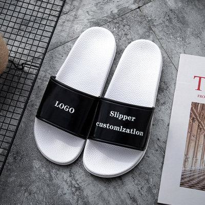 Custom Logo Indoor Men Cozy Slippers Soft Sole Non Slip Light Weight