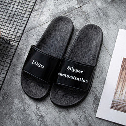 Custom Logo Indoor Men Cozy Slippers Soft Sole Non Slip Light Weight