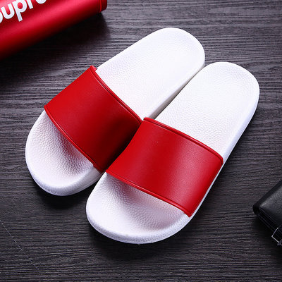 Breathable Men Slippers Pattern Solid Color PVC Material Non Slip Men Slippers