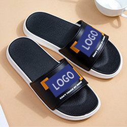 Breathable Men Slippers Pattern Solid Color PVC Material Non Slip Men Slippers