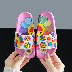 Sunflowers Cute Fashionable Kids Home Sandals Soft Bottom Non Slip Children Slide Slippers