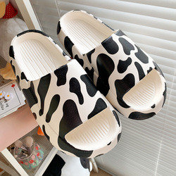 2022 new couple non-slip cute Printed pattern fashion casual shoes women summer home thick bottom sandals and slippers