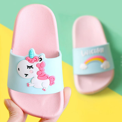 Cute Custom Summer Children Slipper Shoes Outdoor Soft Cartoon