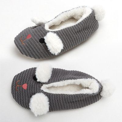 2021 custom Children Knitted Animal fluffy Slippers Cute kids Indoor home Slipper Winter Warm house shoes
