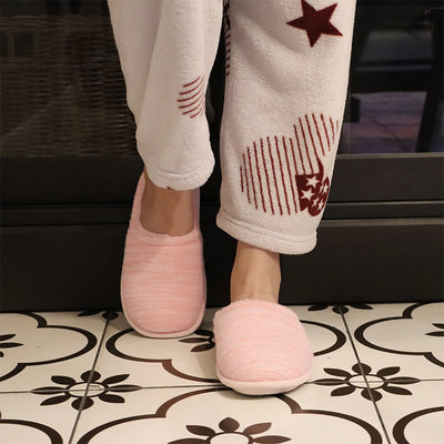 Women Winter house Indoor Slippers soft Plush Single jersey Slippers Non-slip Floor Shoes ladies Bedroom Home Slippers