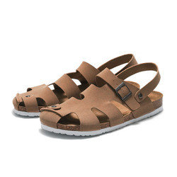 Open Toe Men Casual Footwear Flat  Breathable Hard Wearing Solid Color
