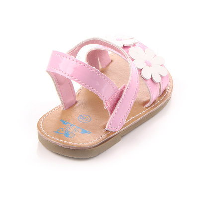 Wholesale summer new PU small flower sandals non-slip baby shoes flat slippers for kids with high quality