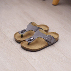 2022 summer solid color children sandals unisex fashion cork slippers girls outdoor beach flip-flops in stock baby boy shoes