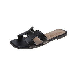 Wholesale fashion solid color casual shoes footwear lightweight non-slip outdoor slide slippers 2022 summer sandals women