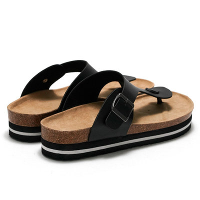 Thick Bottom Stylish Ladies Sandals Soft Sole Non Slip Casual  Solid Color