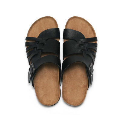 Men Cork Flat Casual Beach Shoes Soft Sole Non Slip Sandals