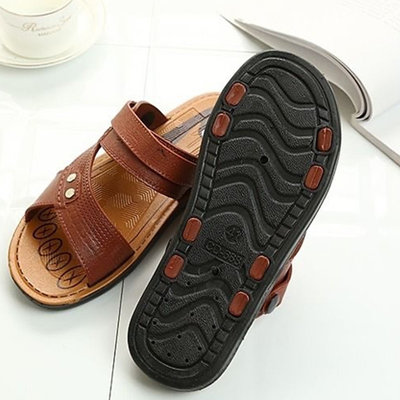 PVC Men Casual Footwear Summer Soft Sole Non Slip Breathable