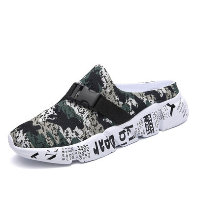 Summer Men Casual Shoes Closed Toe Flat Sandals Non Slip Breathable