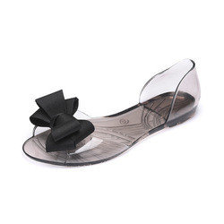 Fashion trend Bowknot upper design summer Sandals women Flat Jelly Casual Shoes Comfortable and Soft slippers