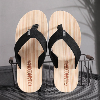 Hot sale soft Comfortable new Man sandal leather upper outdoor slide flat flip-flops fashion non-slip slippers 2022