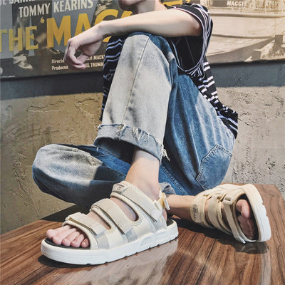 2022 new design couple summer sandals women outdoor beach shoes soft sole magic paste slide slippers for Men
