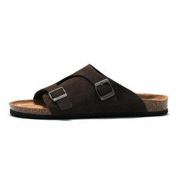 Summer Style couple beach Sandals fashion Cork Slippers solid color Flat Flip Flop for Women And Men wholesale leather shoes