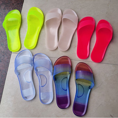 Hot Sale Clear vamp Jelly design summer Sandals Women Cheap outdoor shoes large Size Slides Slippers for ladies