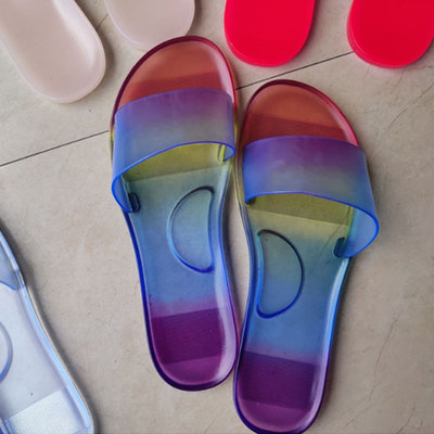 Hot Sale Clear vamp Jelly design summer Sandals Women Cheap outdoor shoes large Size Slides Slippers for ladies