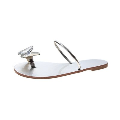 2022 new summer flip flops wholesale diamond sandals flat butterfly slippers for women beach shoes in stock