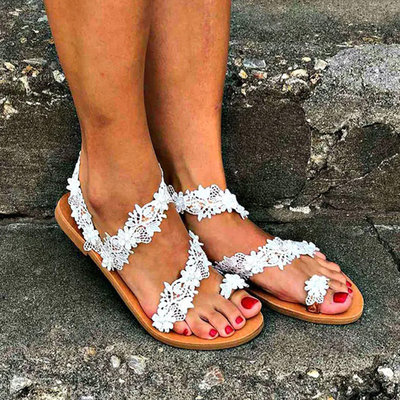 2022 fashion trend casual solid color sandals flat beach lightweight slippers for women and ladies floral sandals