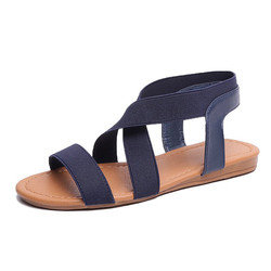 New Arrival Simple style Women Sandals Solid Color Open Toe Flat non-slip fashion Hollow Ladies Casual shoes for sale