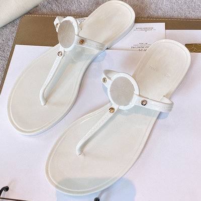 Sandals 2022 Summer Fashion solid color jelly flip flops Anti-Slip flat slippers For women and ladies in stock