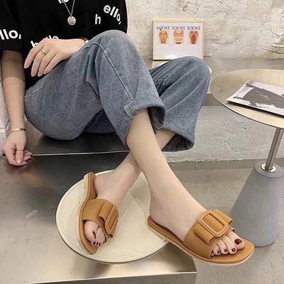 Hot sale new design solid color Slippers Ladies outdoor Beach Shoes wholesale Flat Slides Summer Sandals for Women