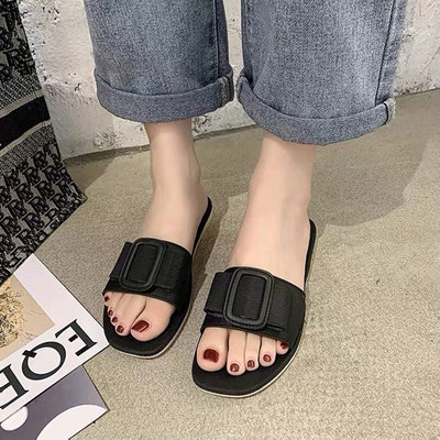 Hot sale new design solid color Slippers Ladies outdoor Beach Shoes wholesale Flat Slides Summer Sandals for Women