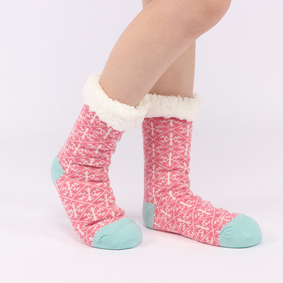 2021 winter hot sell women thick socks snow pattern print slipper sherpa socks new design house indoor fashion socks
