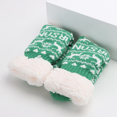 Christmas Women Fluffy Thick Knit Sherpa Fleece Lined Socks Animal Heavy Thermal Fuzzy Slipper Socks non skid fashion socks