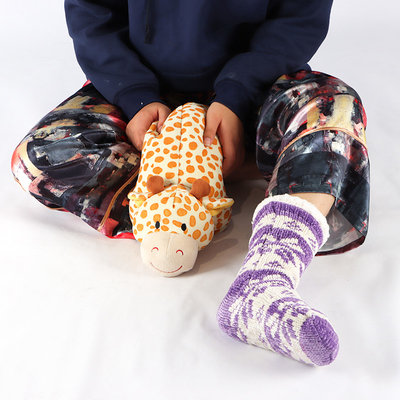 2021 custom Women Fashion Chenille Knitted socks Ladies Winter Thick Warm Home Indoor floor Anti-slip Slipper Socks