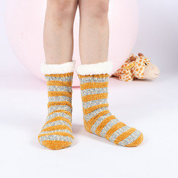 New fashion custom design patchwork color winter stockings ladies winter home socks women cozy slippper socks