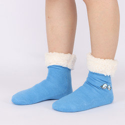 Hot Sale Popular kid Cartoon Anti Slip Home Slippers Socks for Children Warm Winter Sherpa Socks thick Knitted Indoor floor sock