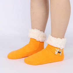 Hot Sale Popular kid Cartoon Anti Slip Home Slippers Socks for Children Warm Winter Sherpa Socks thick Knitted Indoor floor sock