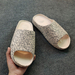 Factory price fashion trend Summer Graffiti Ladies soft sole Sandals Slides Beach Platform Slippers For Women