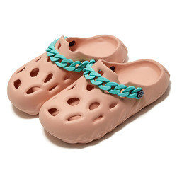 Summer Hole Shoes EVA Candy color cute chain decorate Hollow slippers Cute Non-Slip Breathable women Sandals